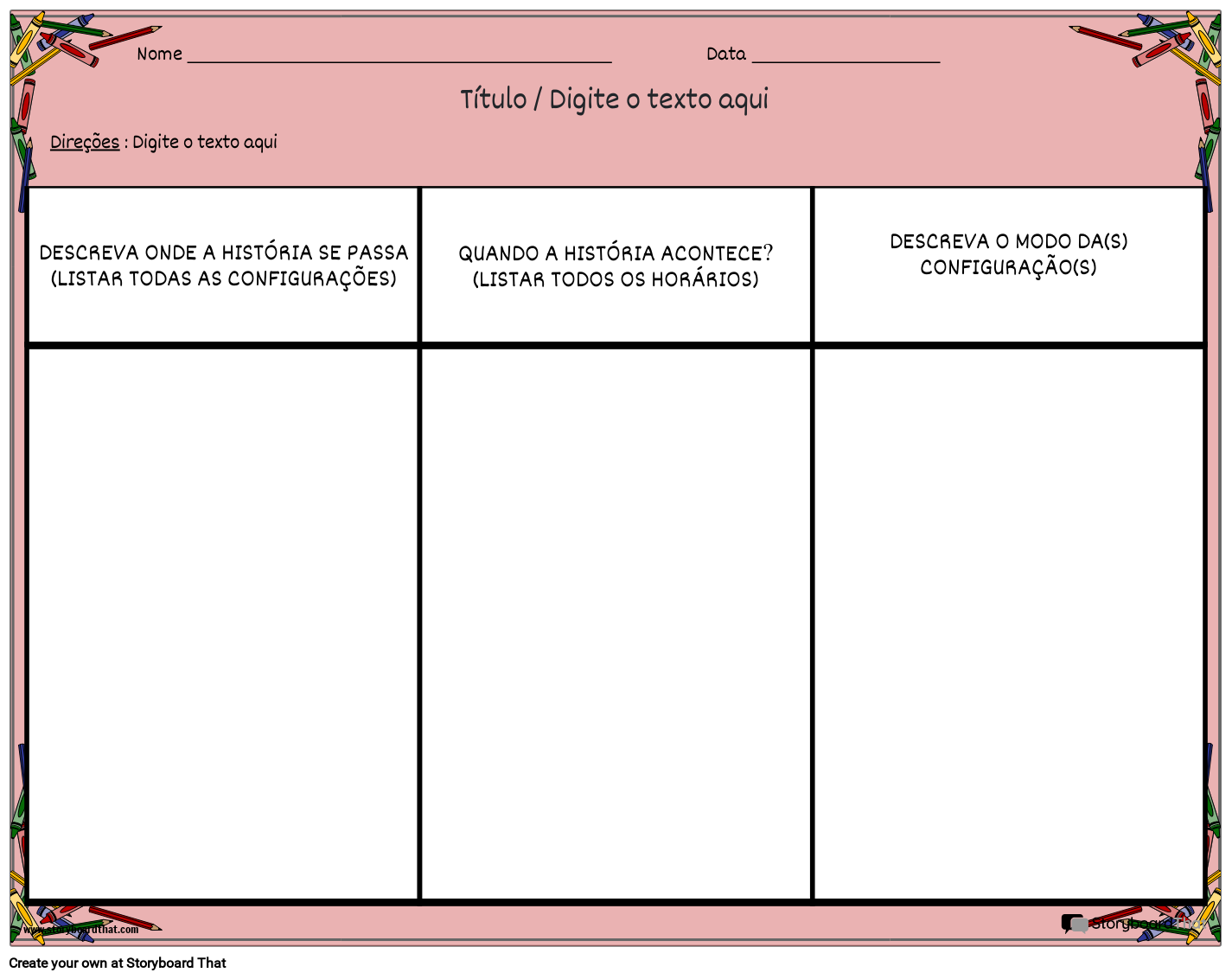 Configuração de Mapas Paisagem Cor 2 Storyboard