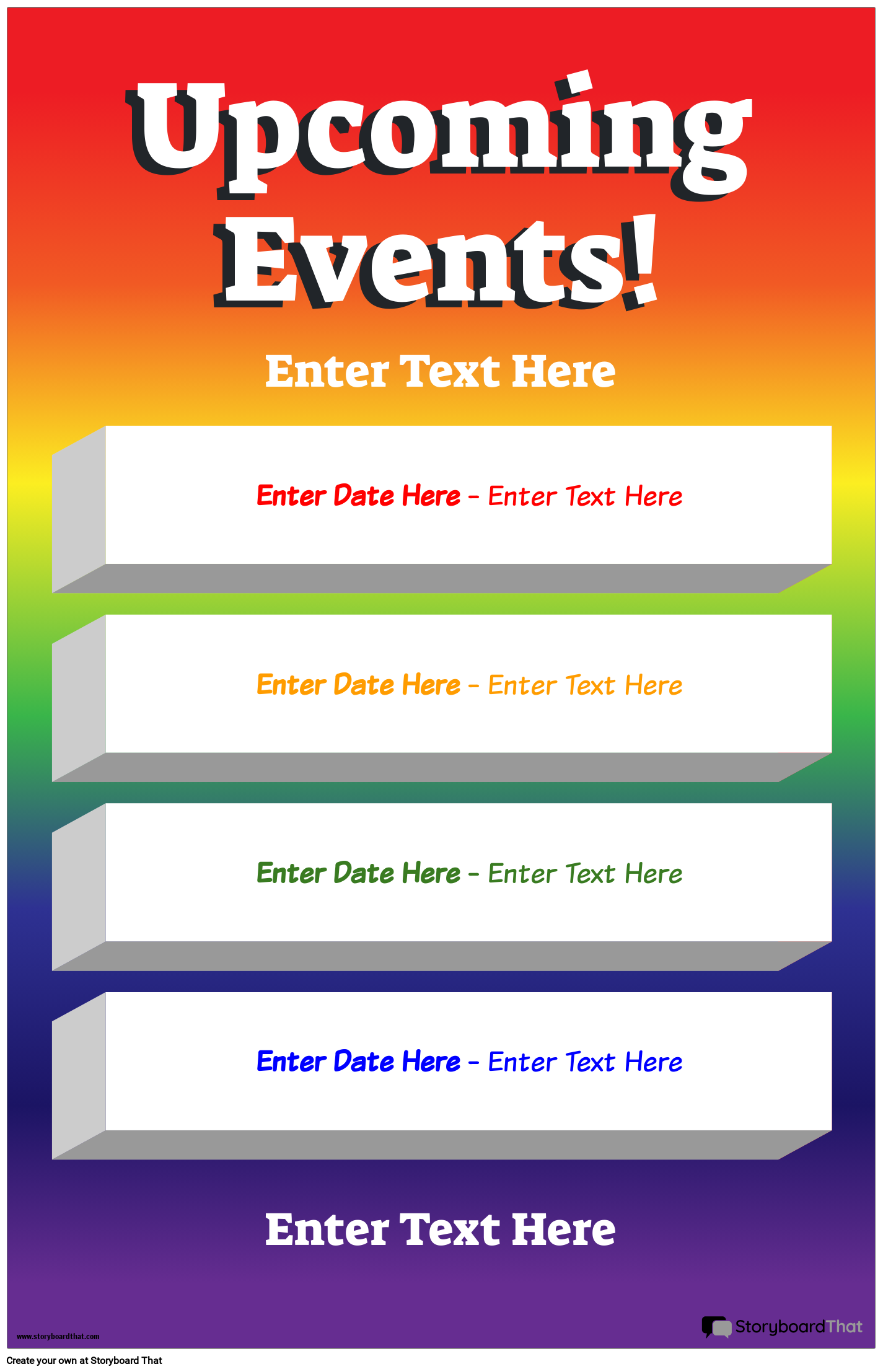 Cor 3 do Retrato do Pôster do Evento Storyboard