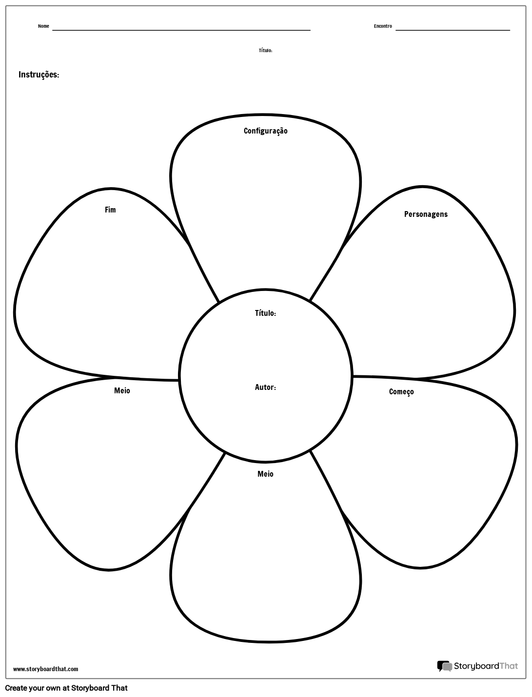 Flower Story Map Storyboard por pt-examples