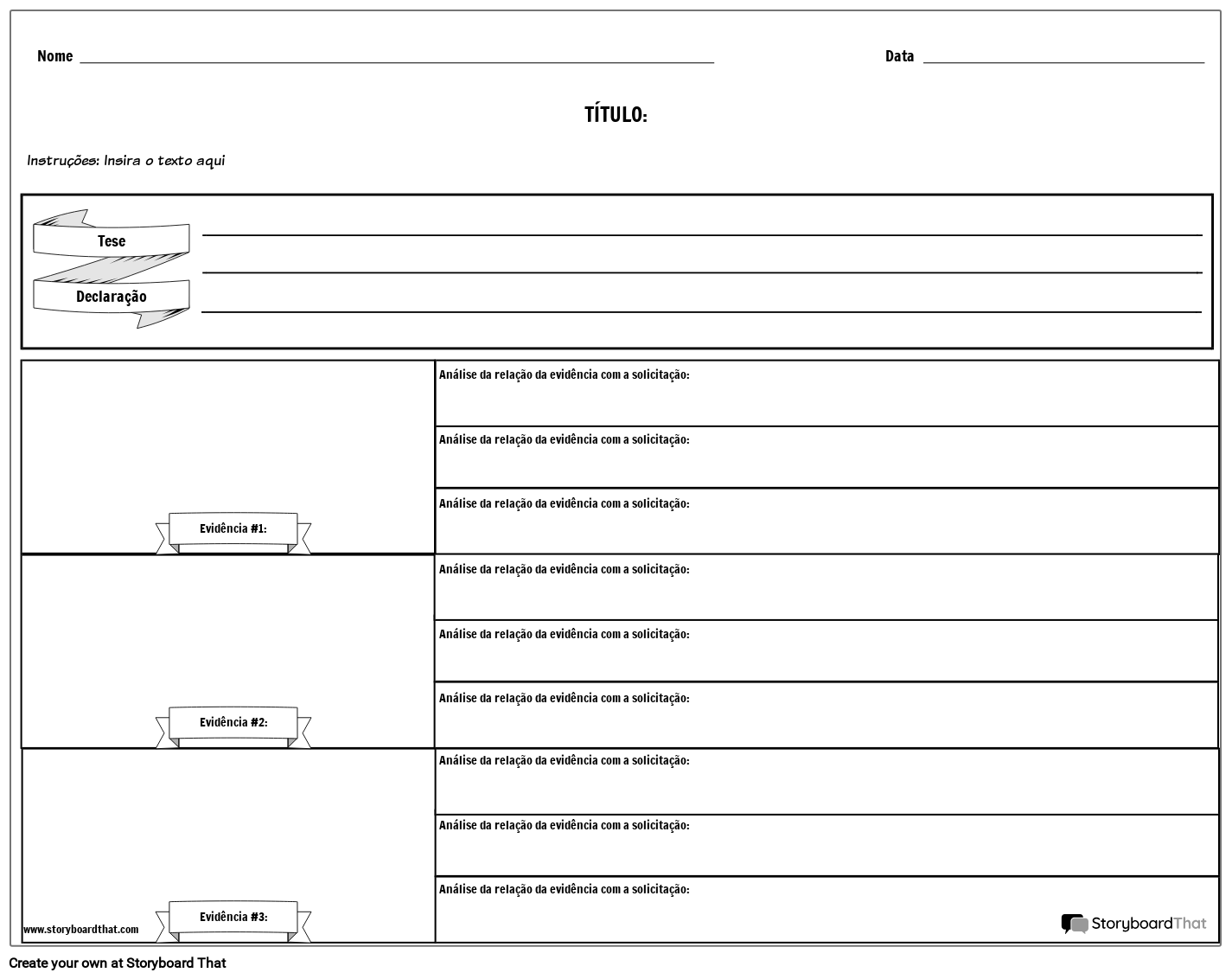 Gráfico de Estrutura de Tópicos Storyboard por pt-examples