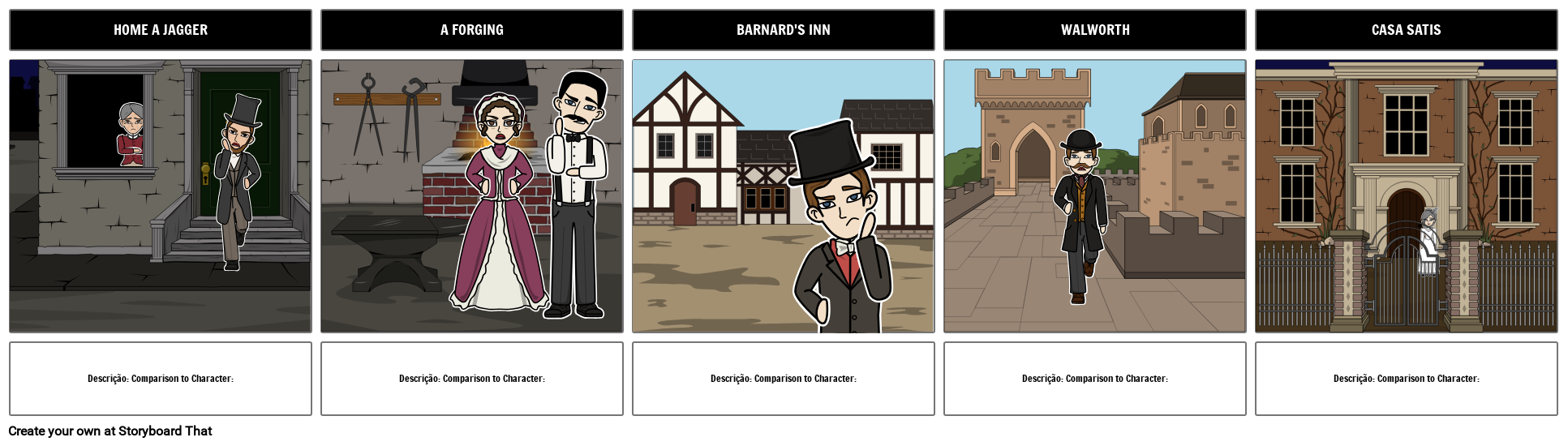 Great Expectations Setting Mapa Storyboard par pt-examples