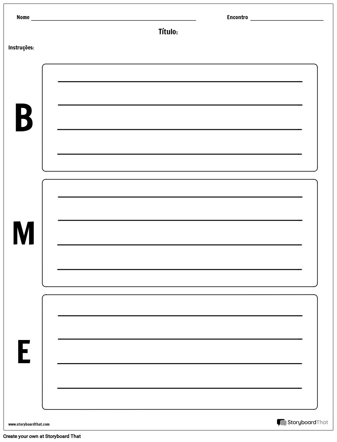 Linhas BME Storyboard por pt-examples