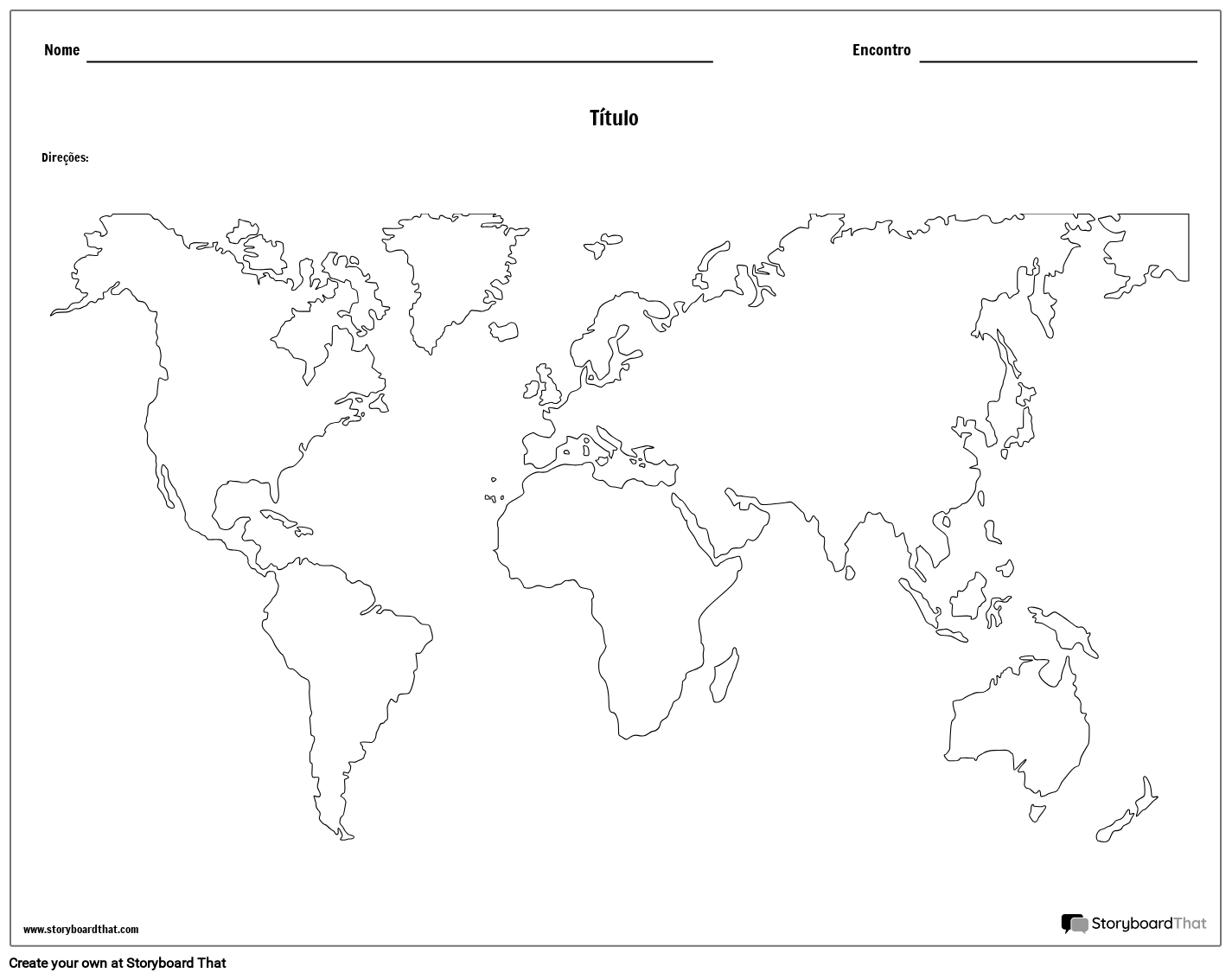 Map Maker — Crie um Mapa Online — Planilhas de Mapas | StoryboardThat
