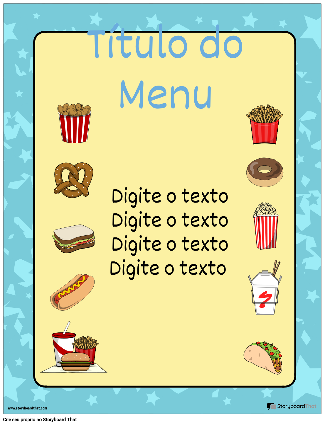 Menu 1 القصة المصورة من قبل pt-examples