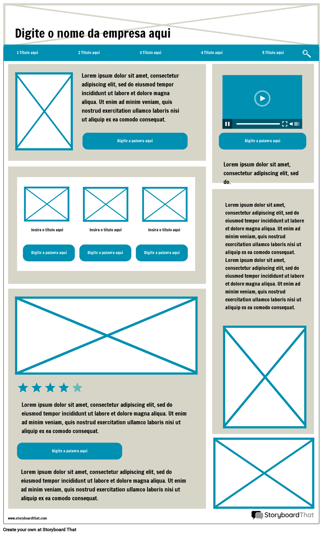 Modelo Corporativo WireFrame Vs Mock up 3 Storyboard