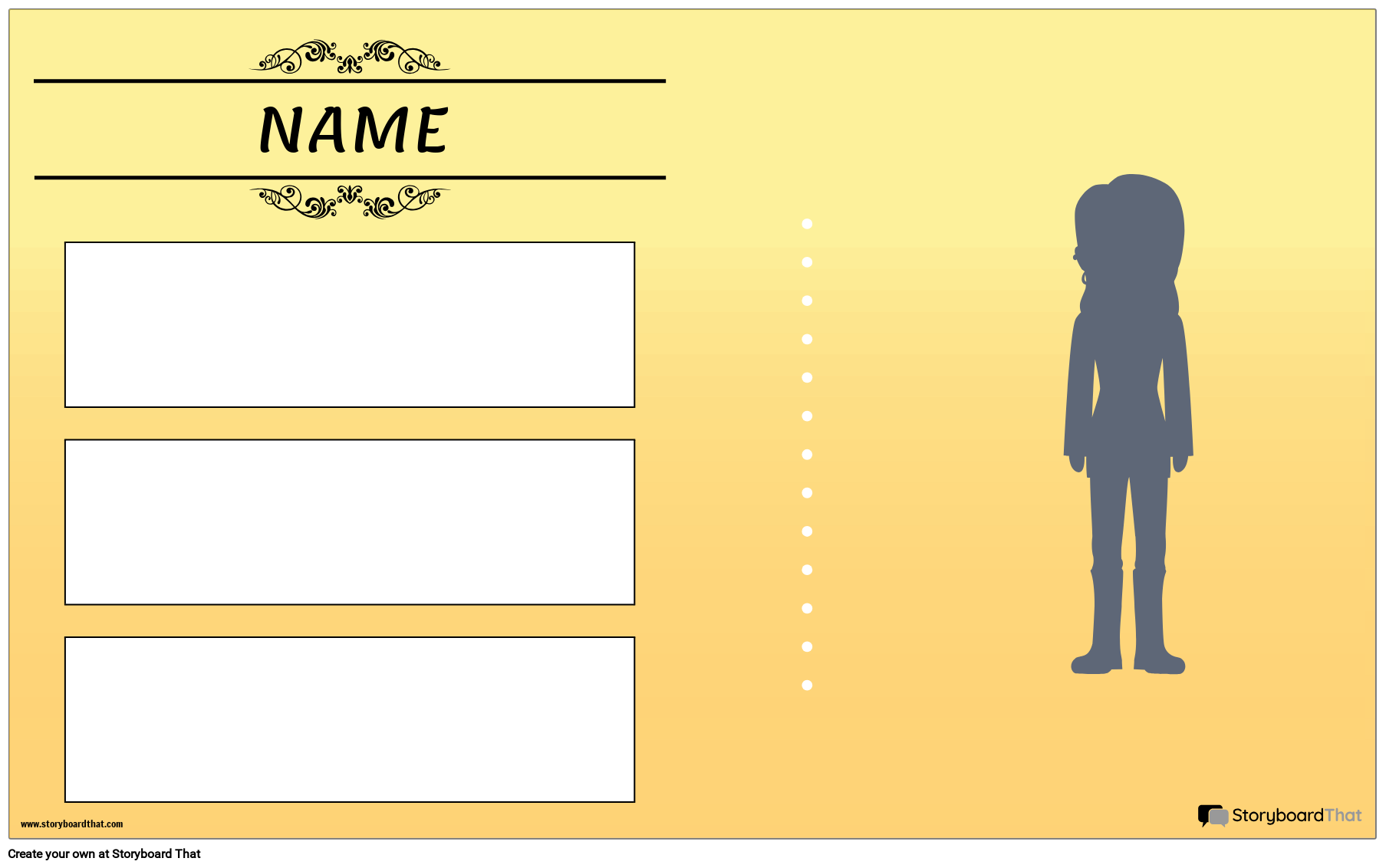 Modelo de bio Pôster Storyboard by pt-examples