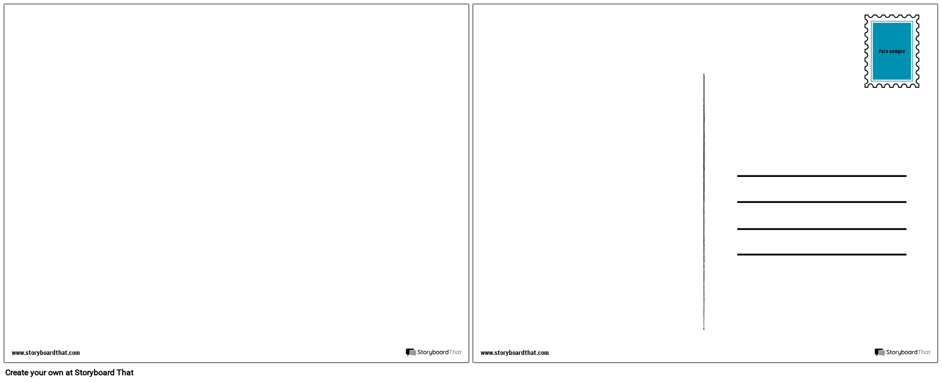 Modelo de Cartão Postal de Projeto Estadual Storyboard