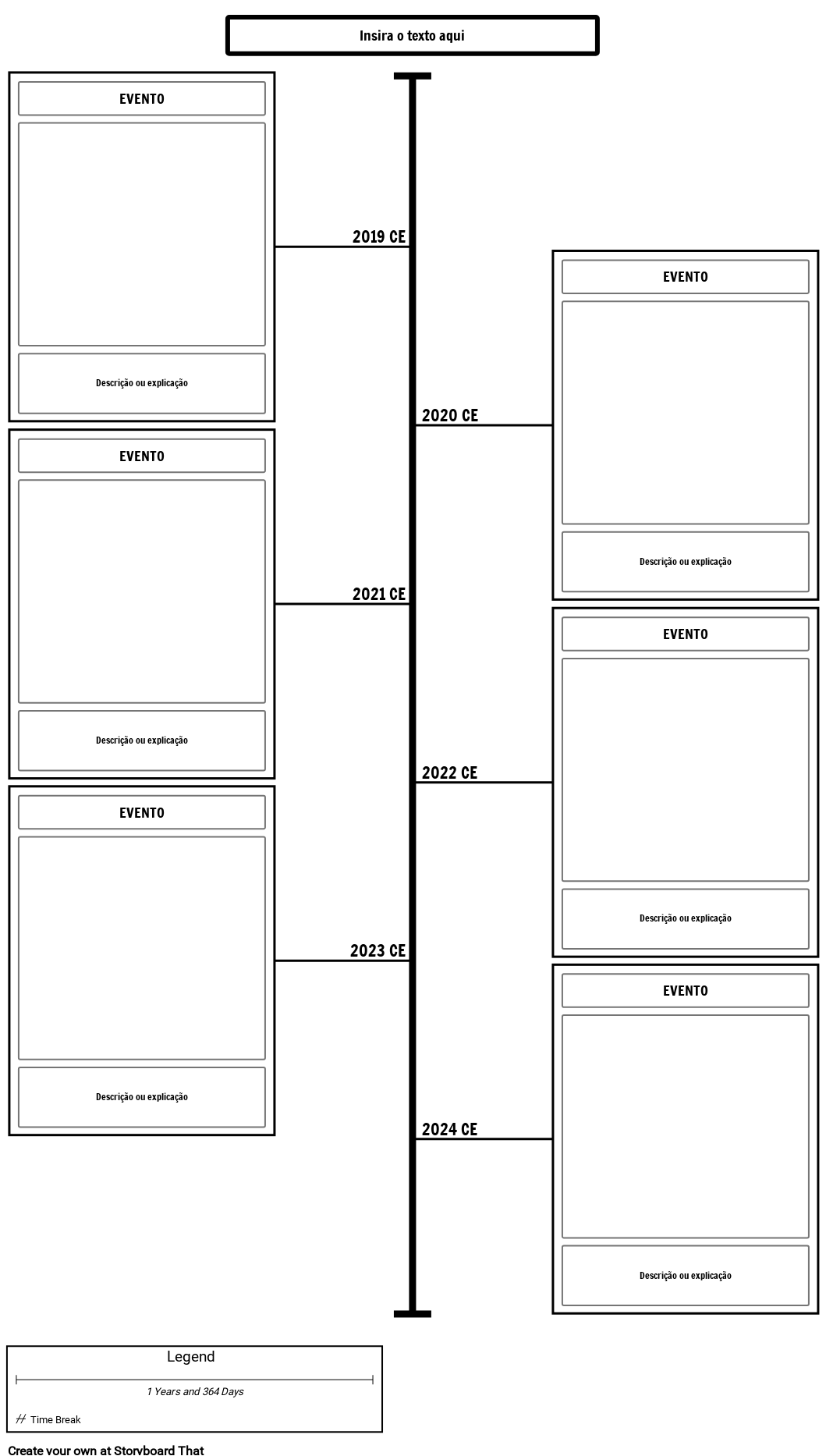 Modelo de Cronograma de Evento e Descrição Storyboard