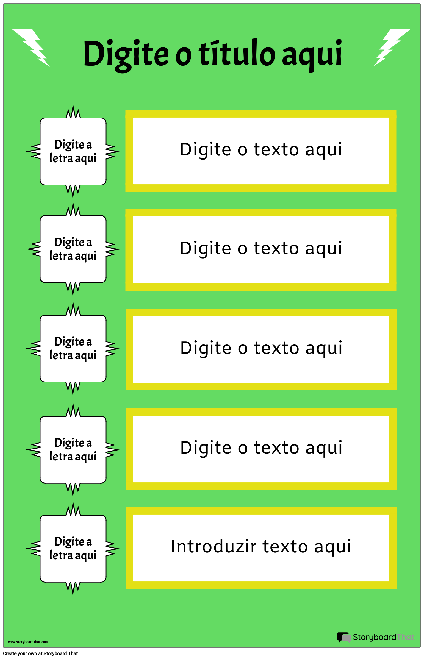 Modelo de Estratégia de Acrônimo Storyboard por pt-examples
