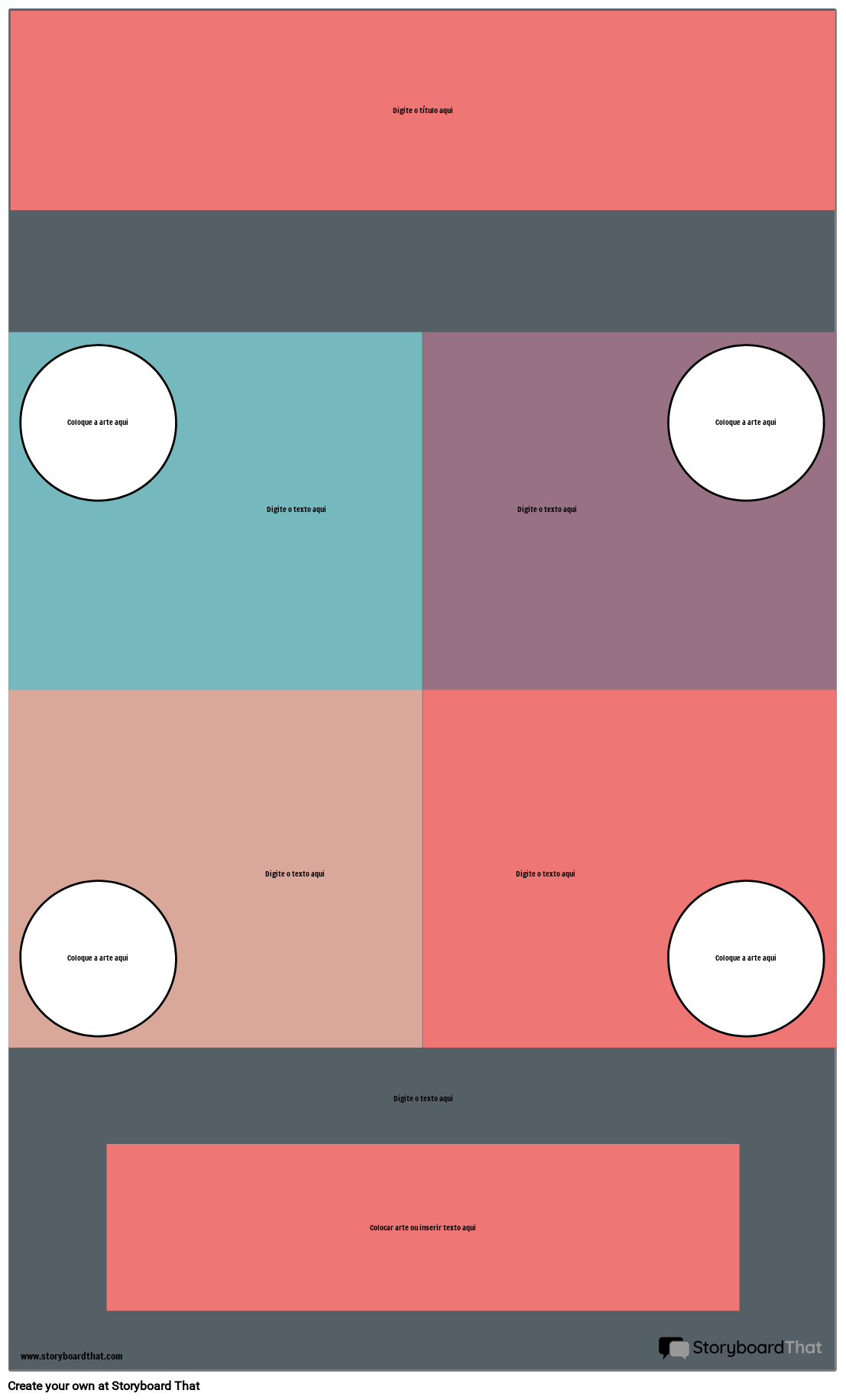 Modelo de Infográfico de Bloco Storyboard por pt-examples Modelo de Infográfico de Bloco Storyboard por pt-examples