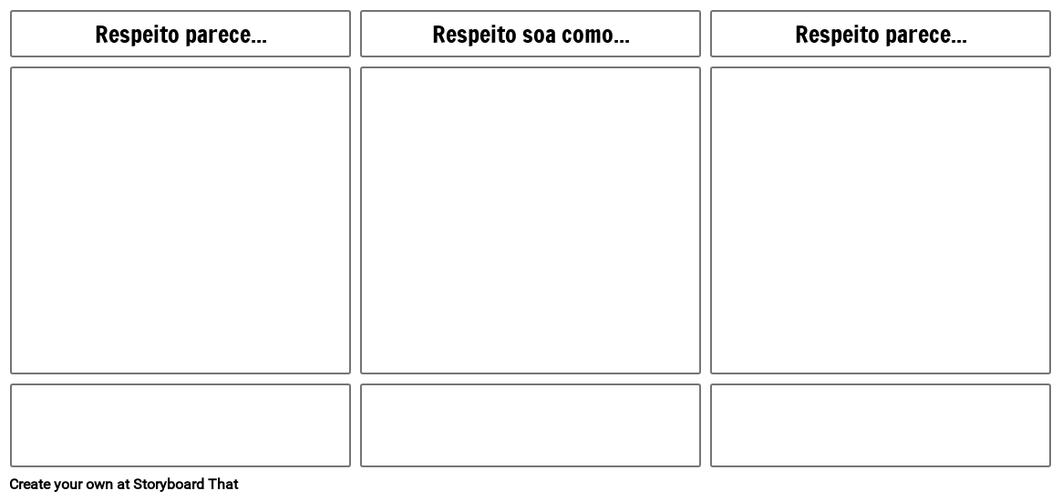 Modelo de Respeito em Ação Storyboard por pt-examples Modelo de Respeito em Ação Storyboard por pt-examples
