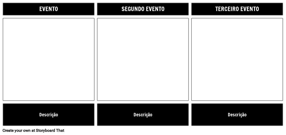 Modelo de Sequência de Eventos Storyboard by pt-examples