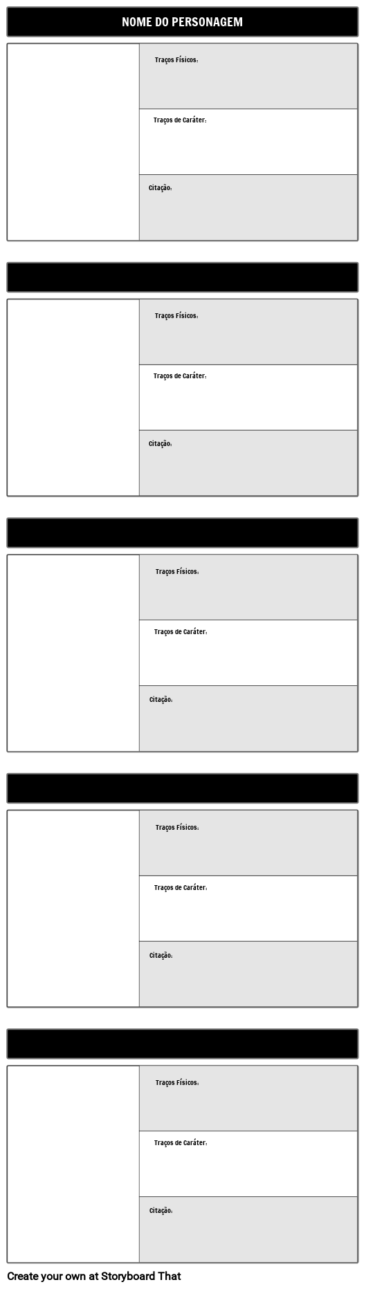 Molde Do Mapa De Caracteres 16x9 Storyboard By Pt Examples