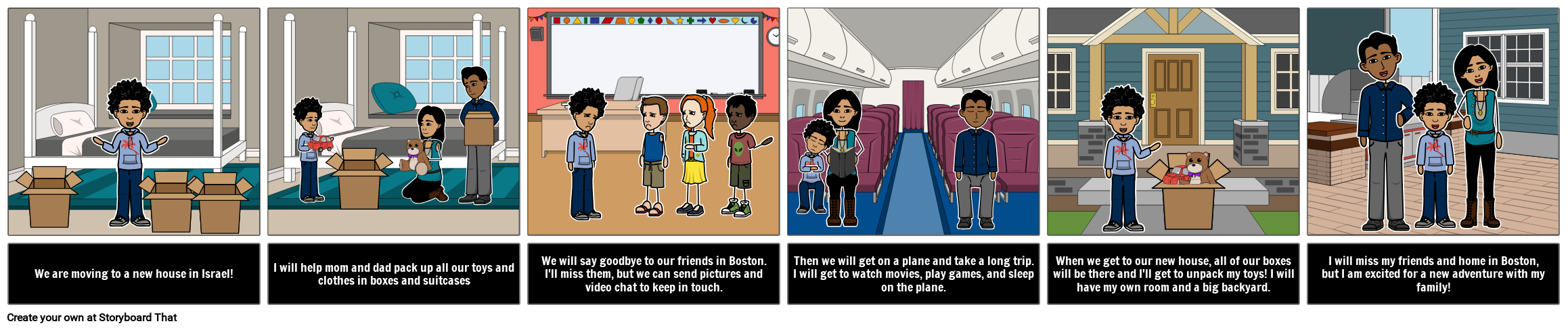 Moving Social Story Storyboard por pt-examples