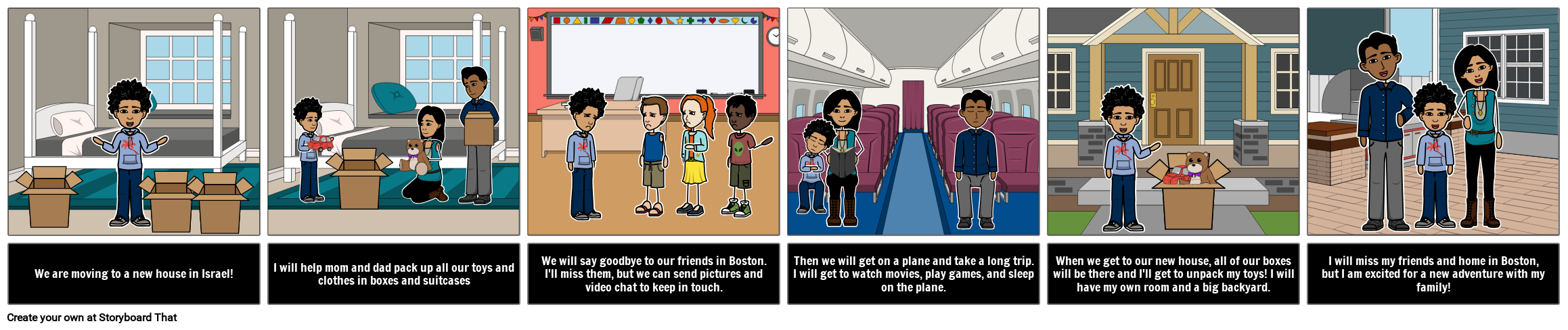 Moving Social Story Storyboard por pt-examples