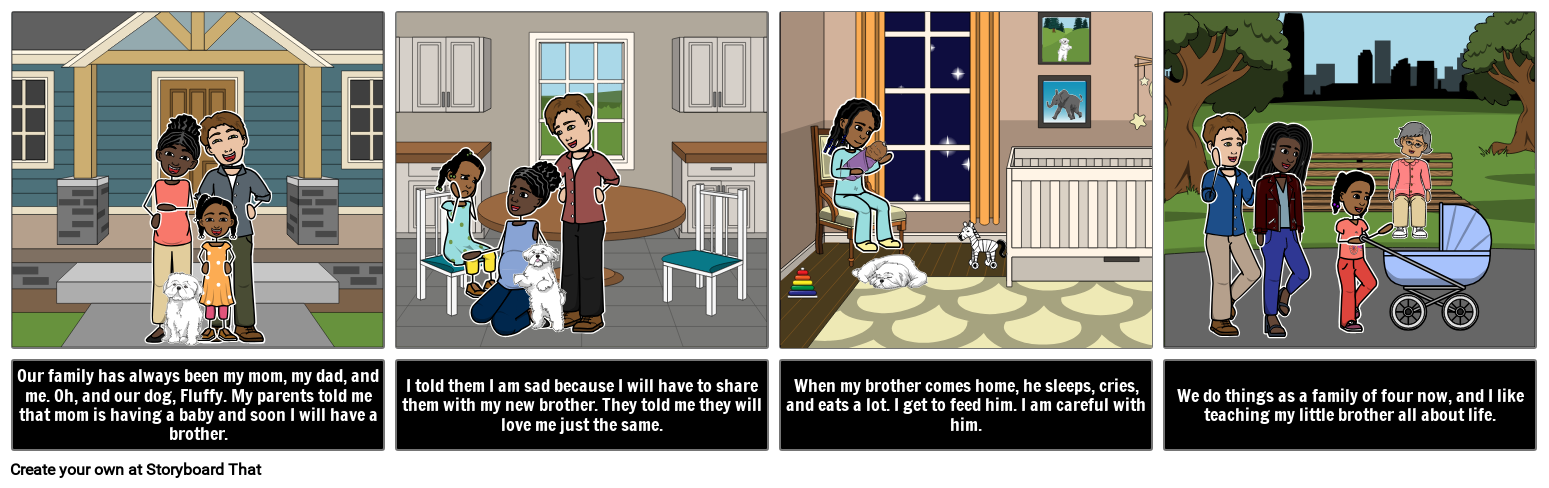 New Sibling Social Story Storyboard por pt-examples