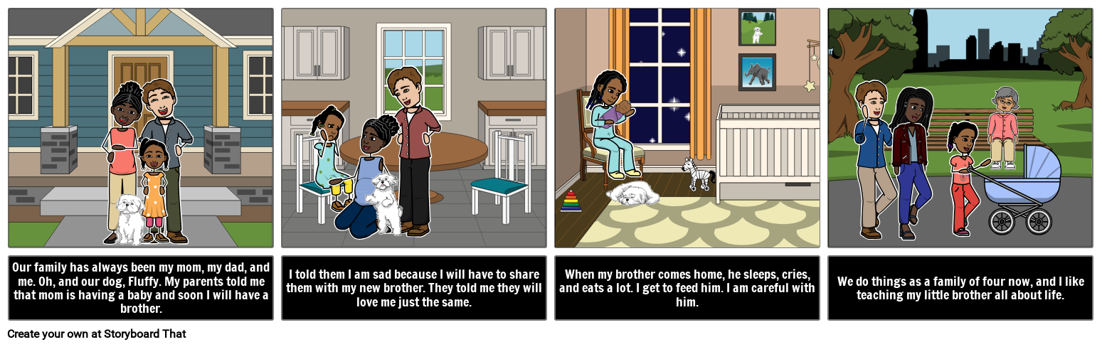 New Sibling Social Story Storyboard by pt-examples