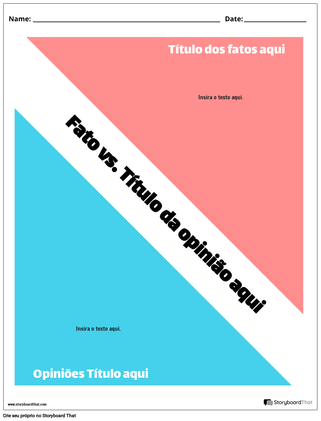 Novo Modelo de Fato vs. Opinião de Criação de Página 1