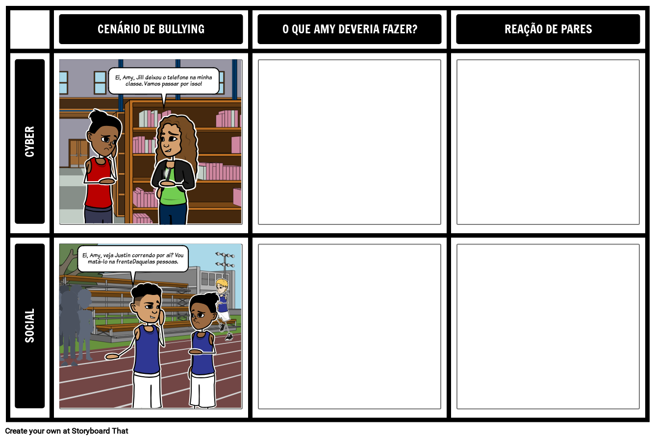 O que Deve Dizer Amy? Storyboard por pt-examples