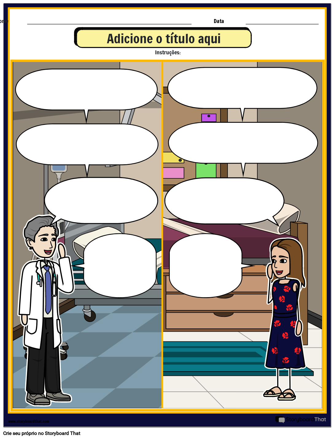 Planilha de Diálogo Médico-Paciente Storyboard