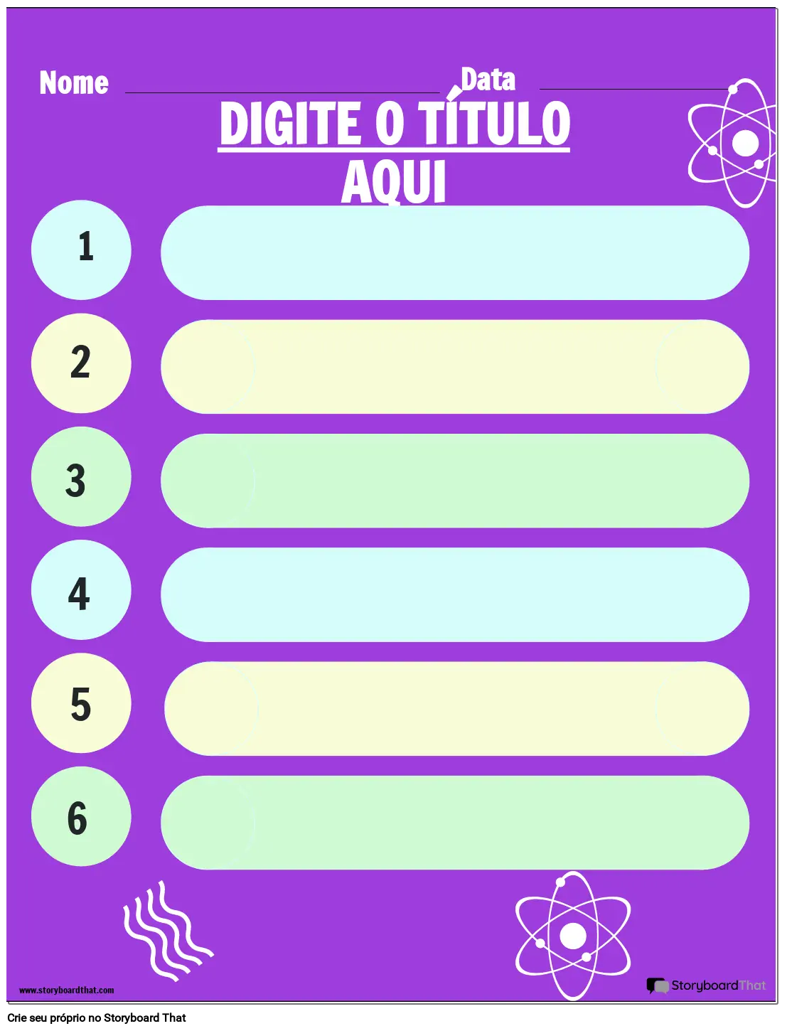 Planilha De Lista De Níveis Para Atividades De Aprendizagem