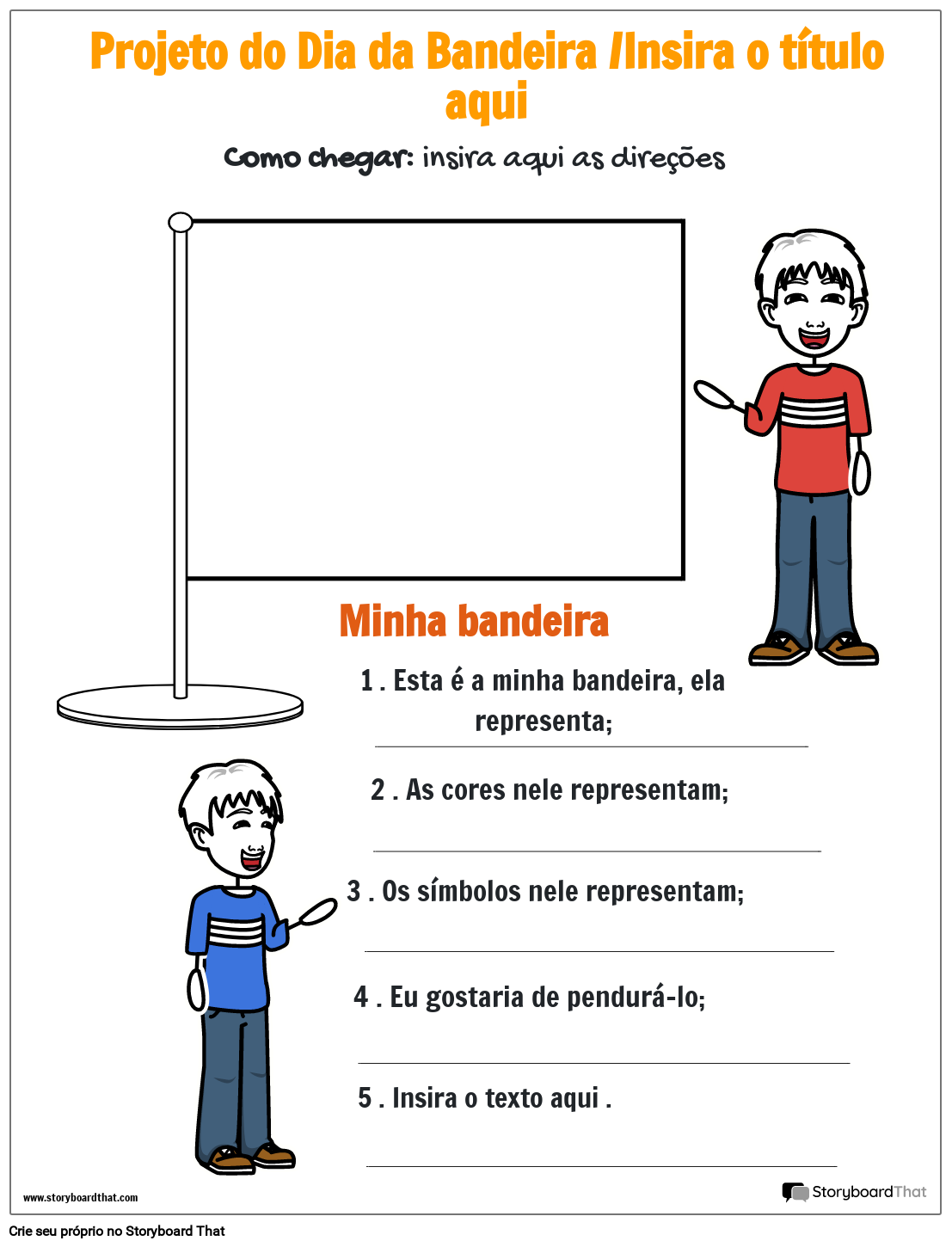 Planilha do dia da bandeira Storyboard por pt-examples