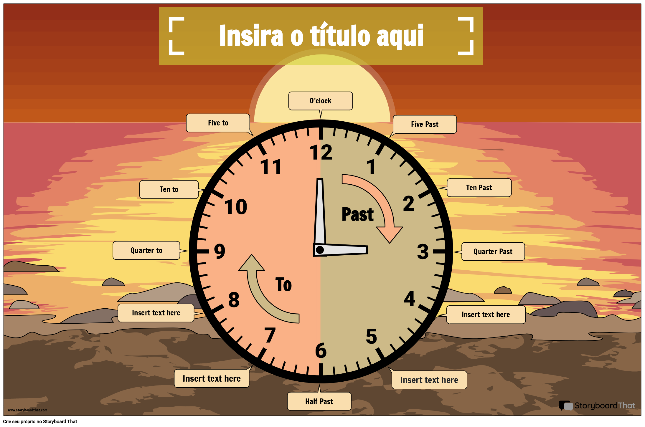 Póster Sunset-themed time Storyboard por pt-examples