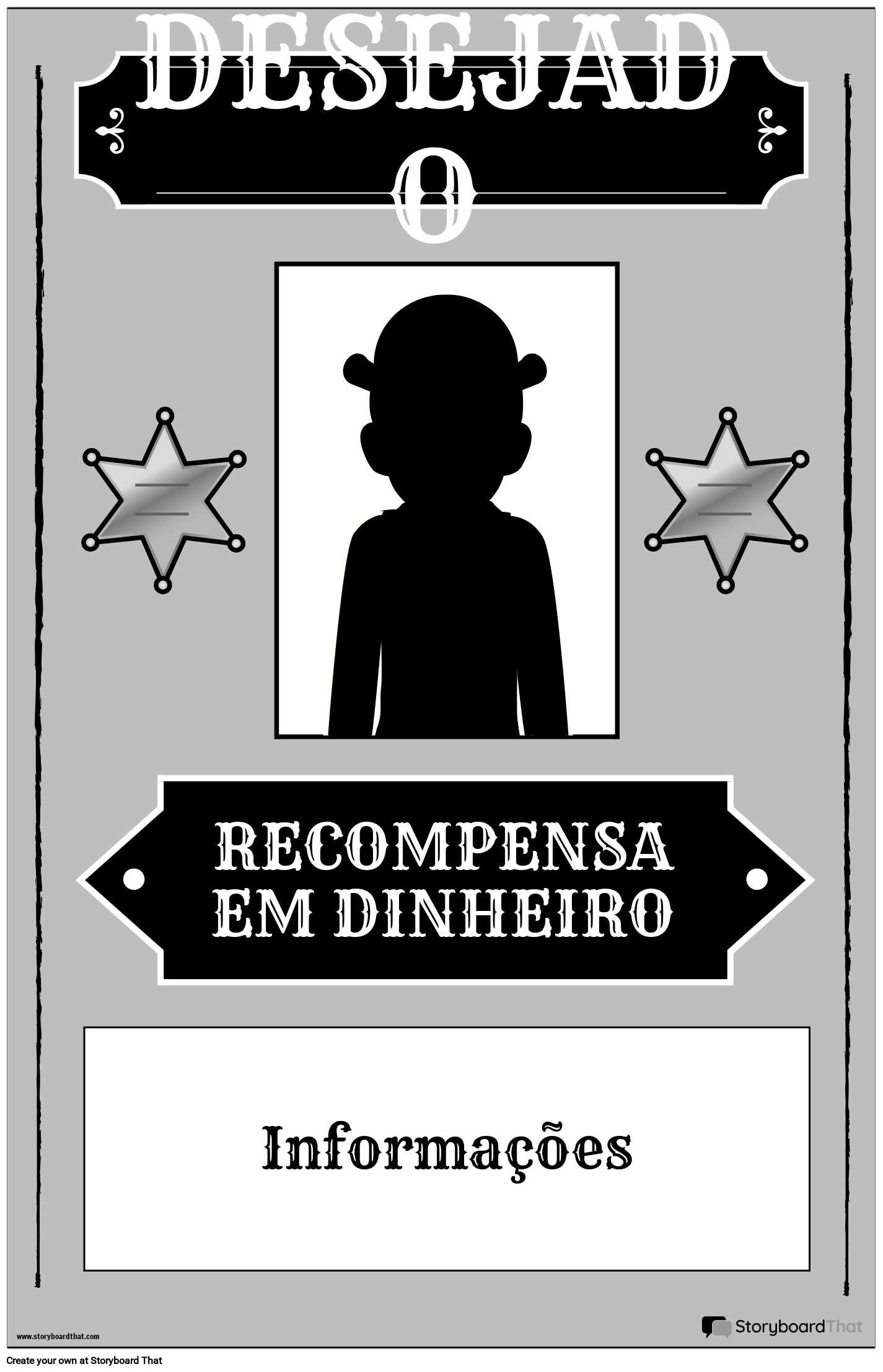 Criar Cartazes de Procurados | Modelo de Cartaz - Procurado