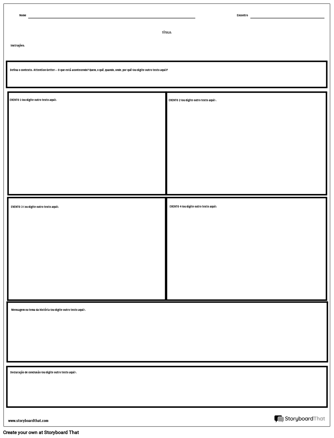 Quadrinhos Storyboard By Pt Examples