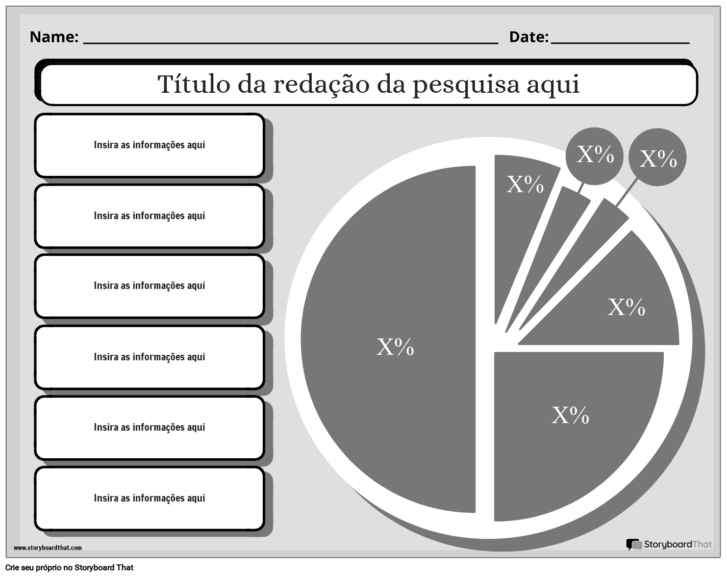 Res Escrito Preto e Branco 3 Storyboard par pt-examples