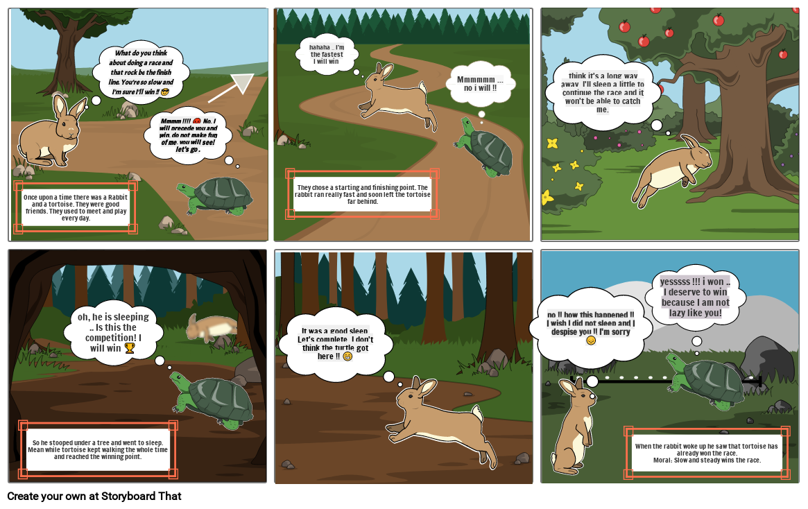 Hare N Tortoise Storyboard Por Purvi18800