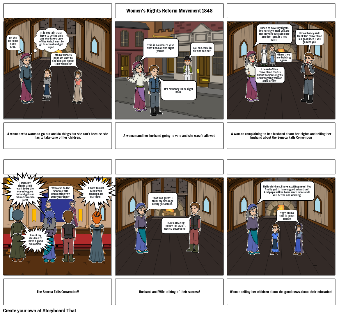Women's Rights Movement Storyboard por put369