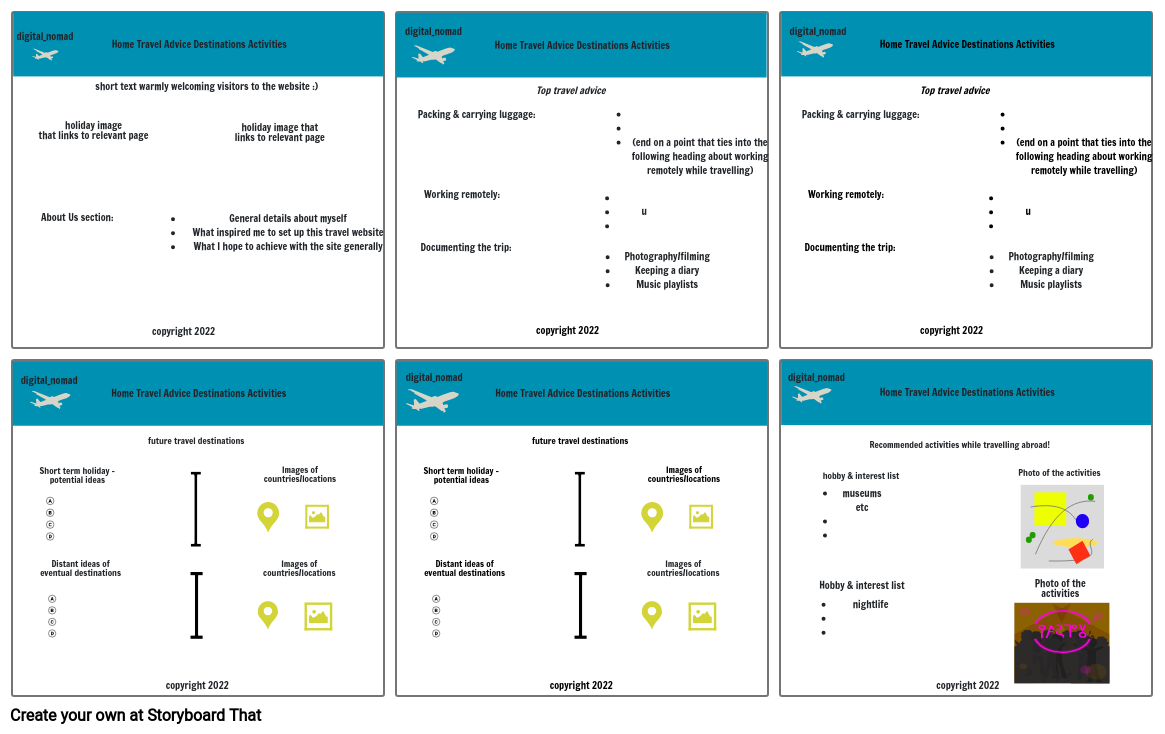 website concept Storyboard por rali22