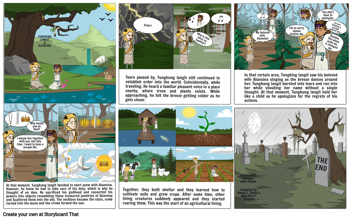 Tungkung langit and Alunsina Storyboard par rannel