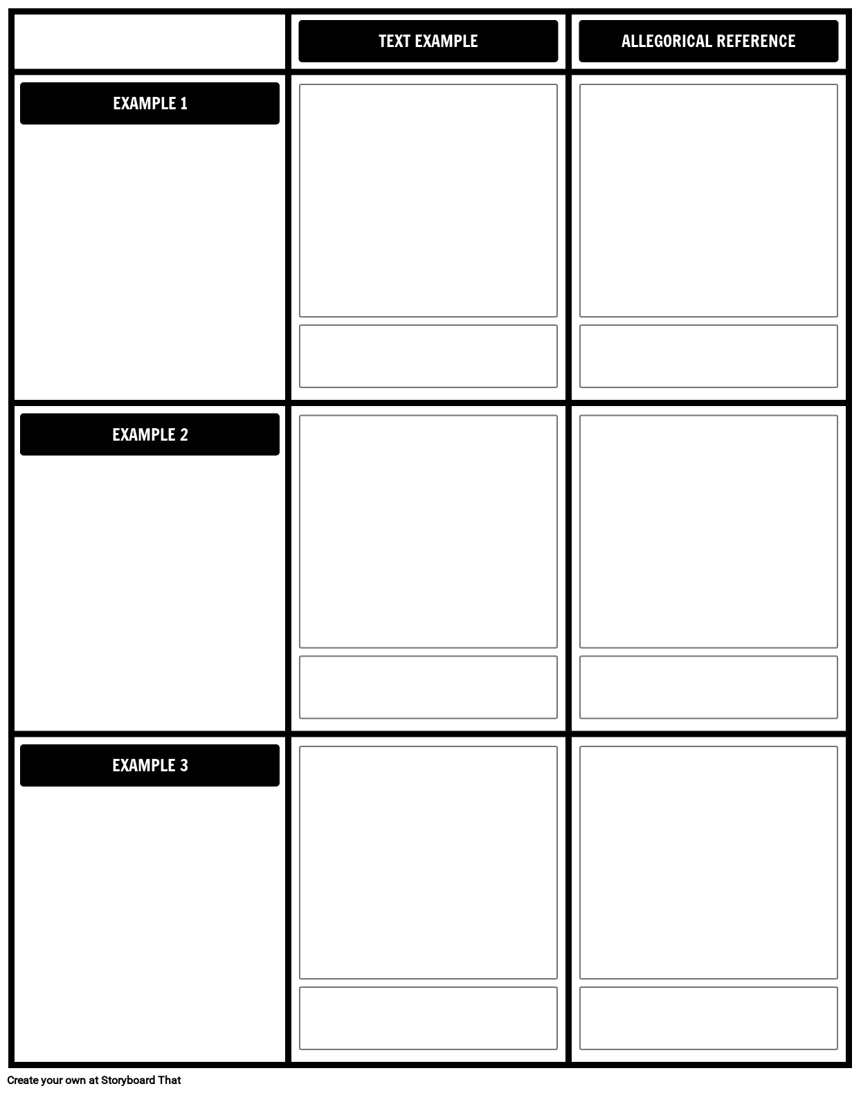 Allegorical Reference Worksheet Storyboard By Rebeccaray