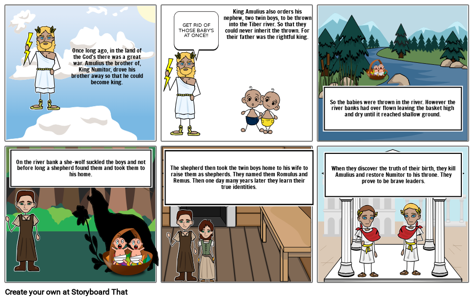 Remus and Romulus Storyboard por rebeccaray