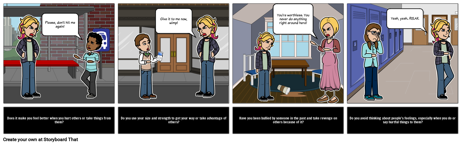 Bullying - How to Tell if YOU Are the Bully Storyboard