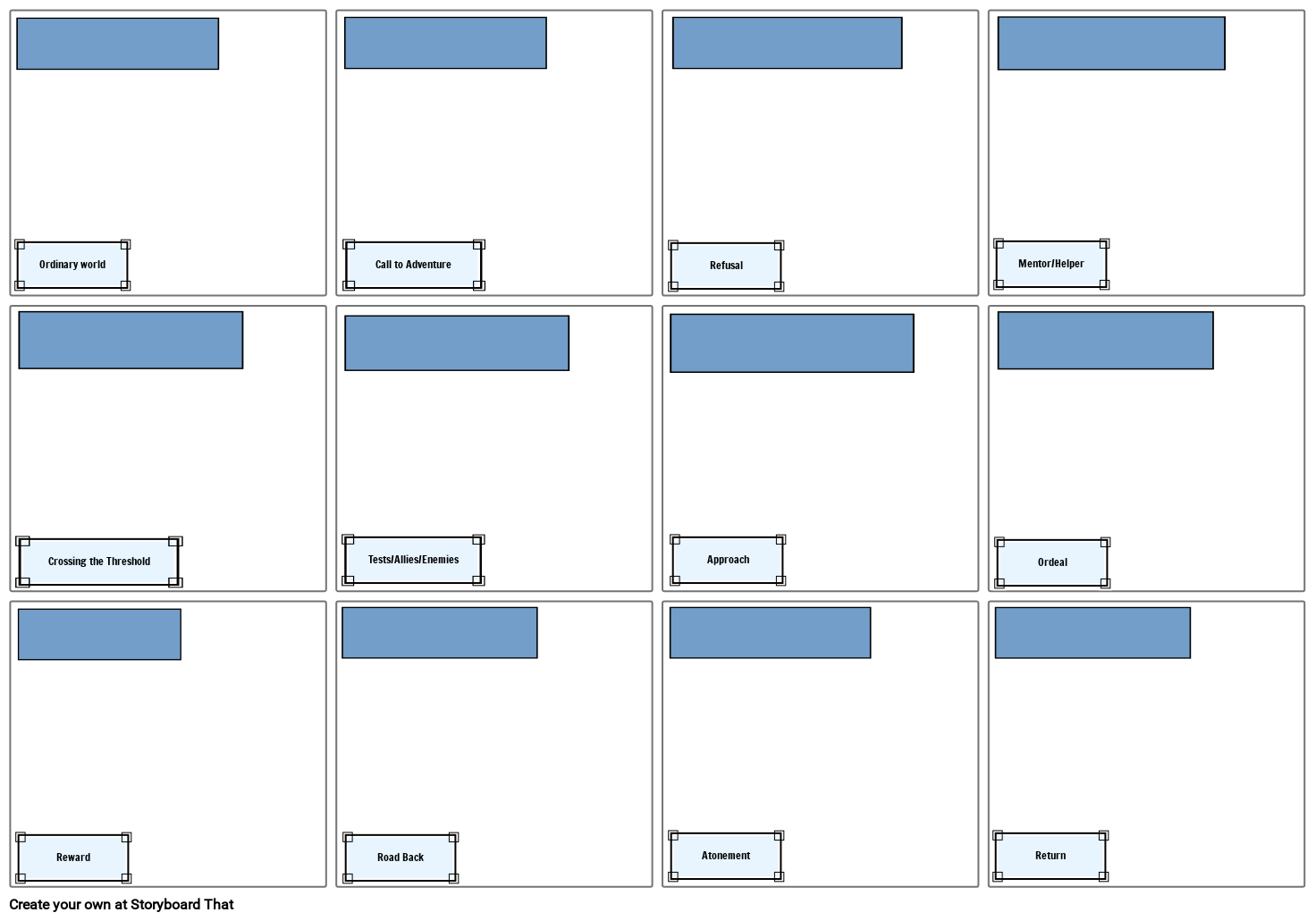 Heroic Journey Template Storyboard por rebeccaray Heroic Journey Template Storyboard por rebeccaray