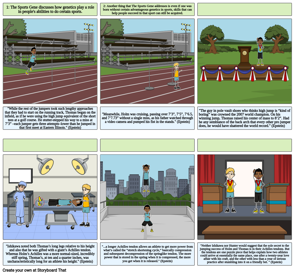 The Sports Gene Storyboard par reitchelle