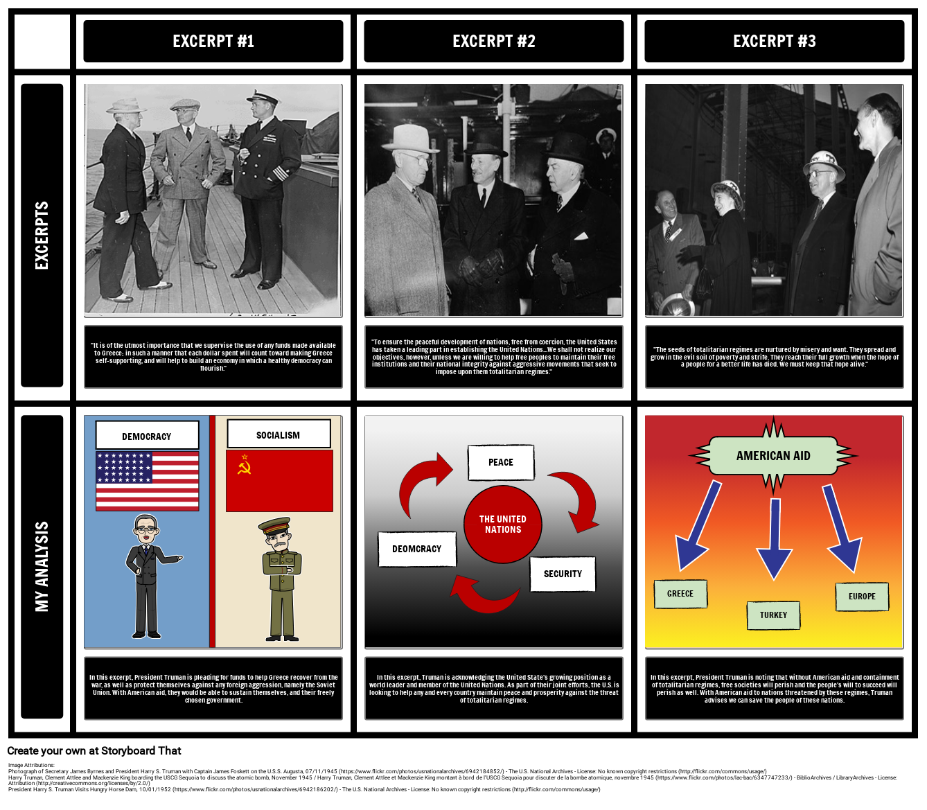 Truman Doctrine Document Analysis Storyboard Par Richard cleggett