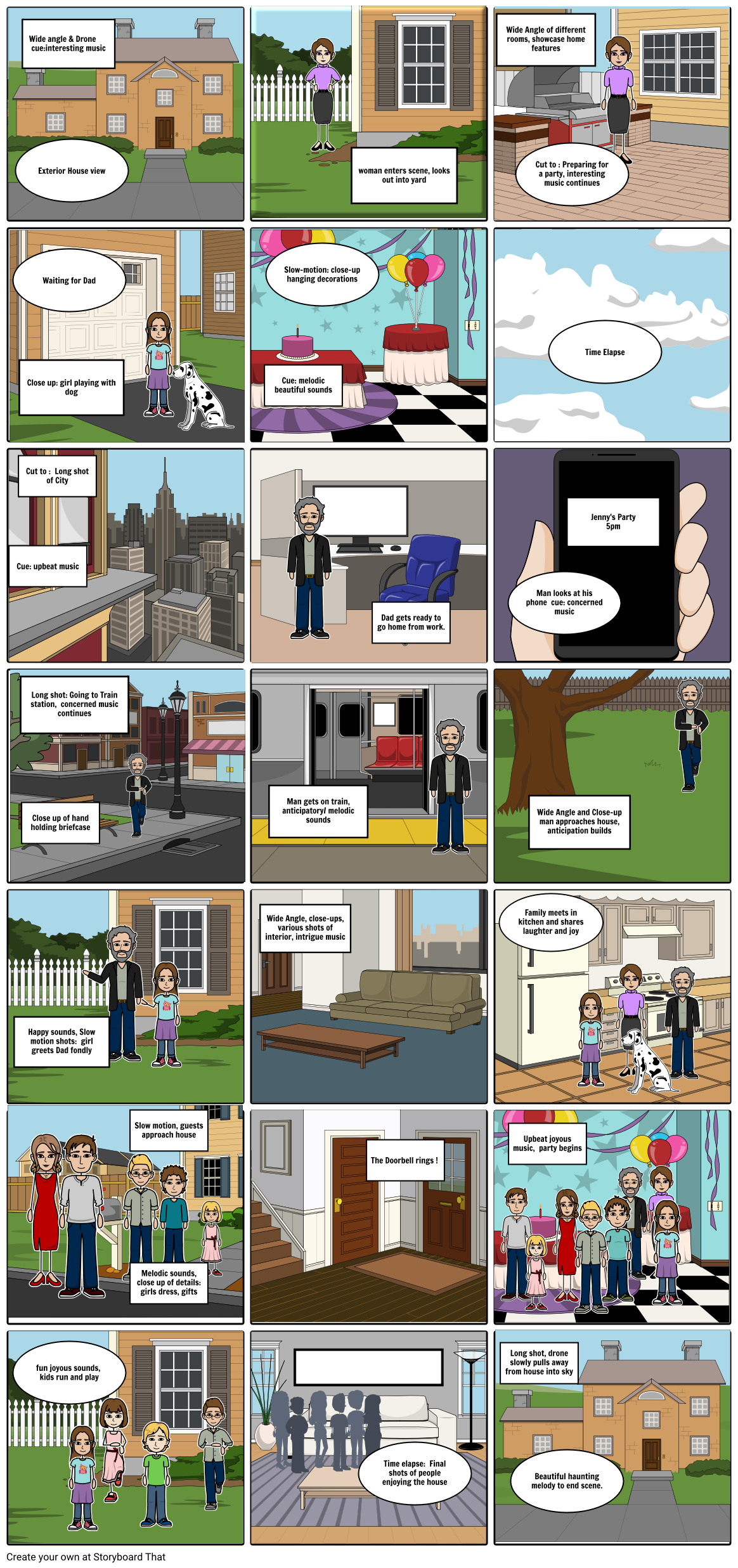 Real estate movie Storyboard por richard90838