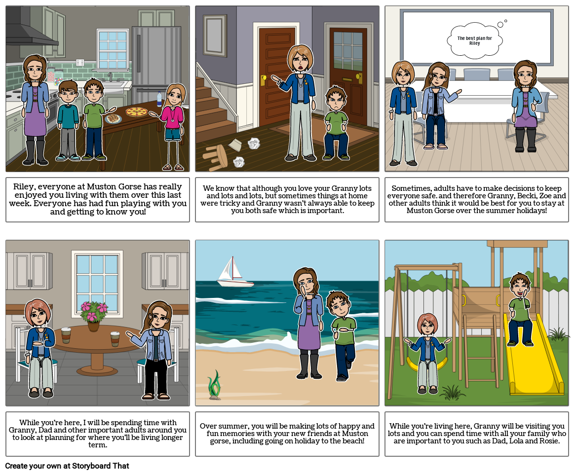 Riley's stay Storyboard por rinman1313