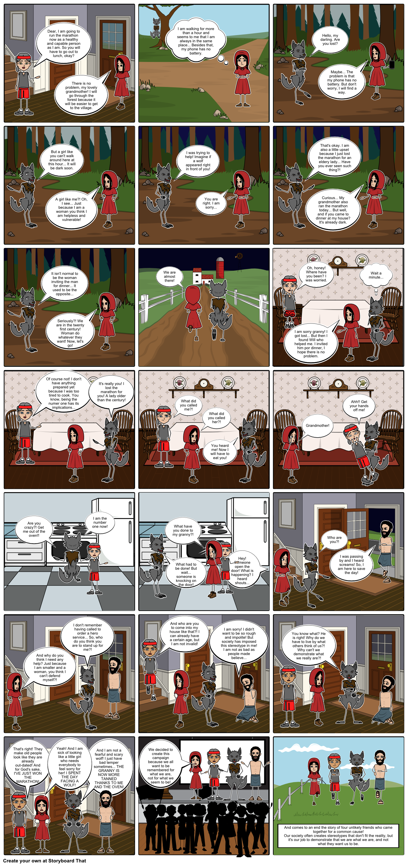 Little Riding Hood Storyboard by ritatramos