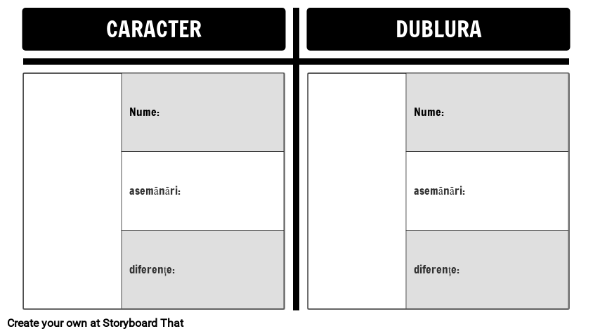 Șablon Doppelgänger Storyboard por ro-examples