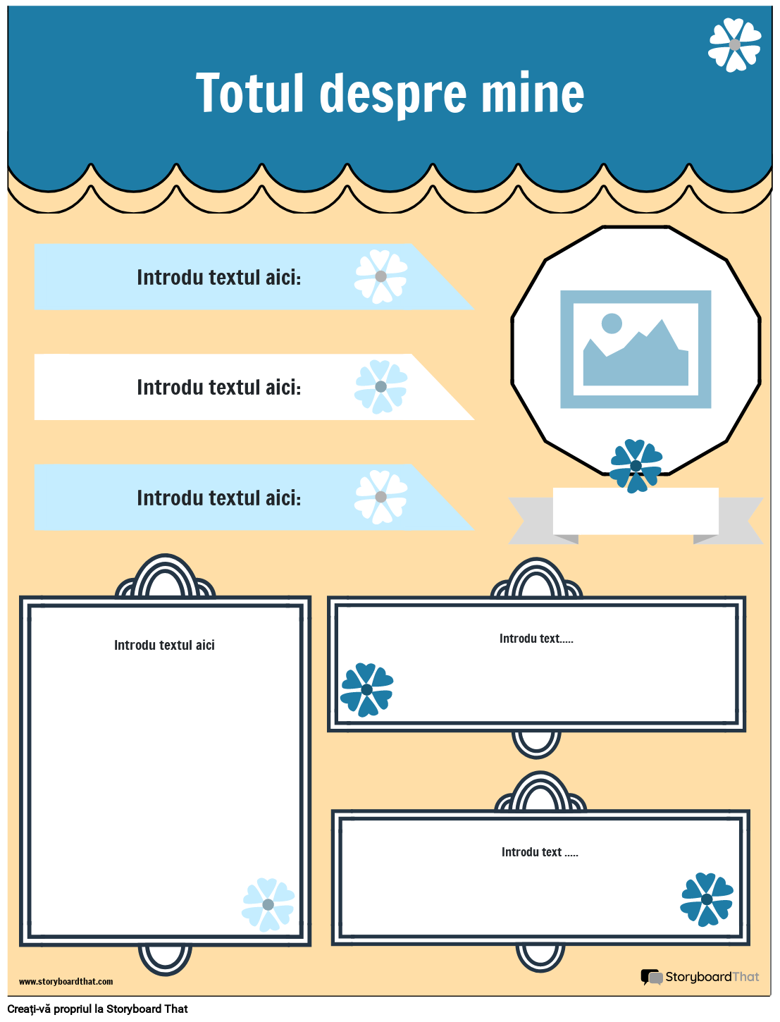 Șablon Totul Despre Mine Storyboard por ro-examples