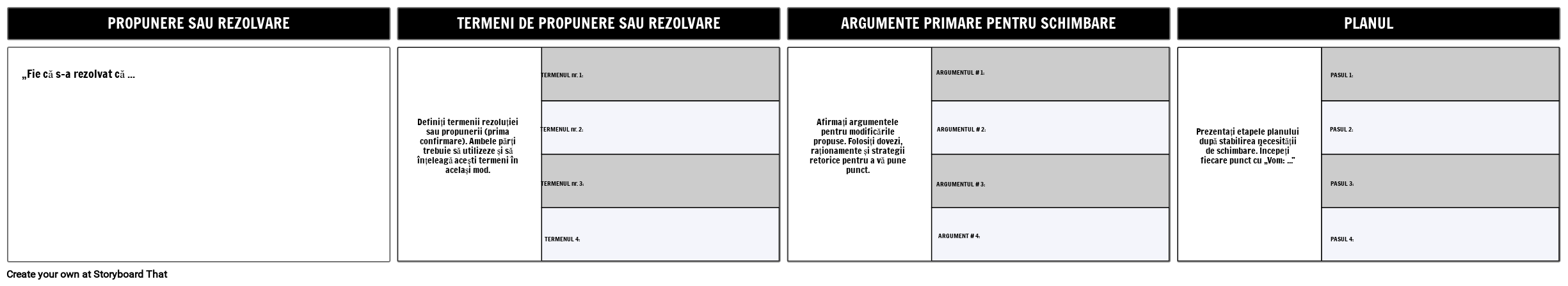 Afirmativ Constructive Speech Template Storyboard