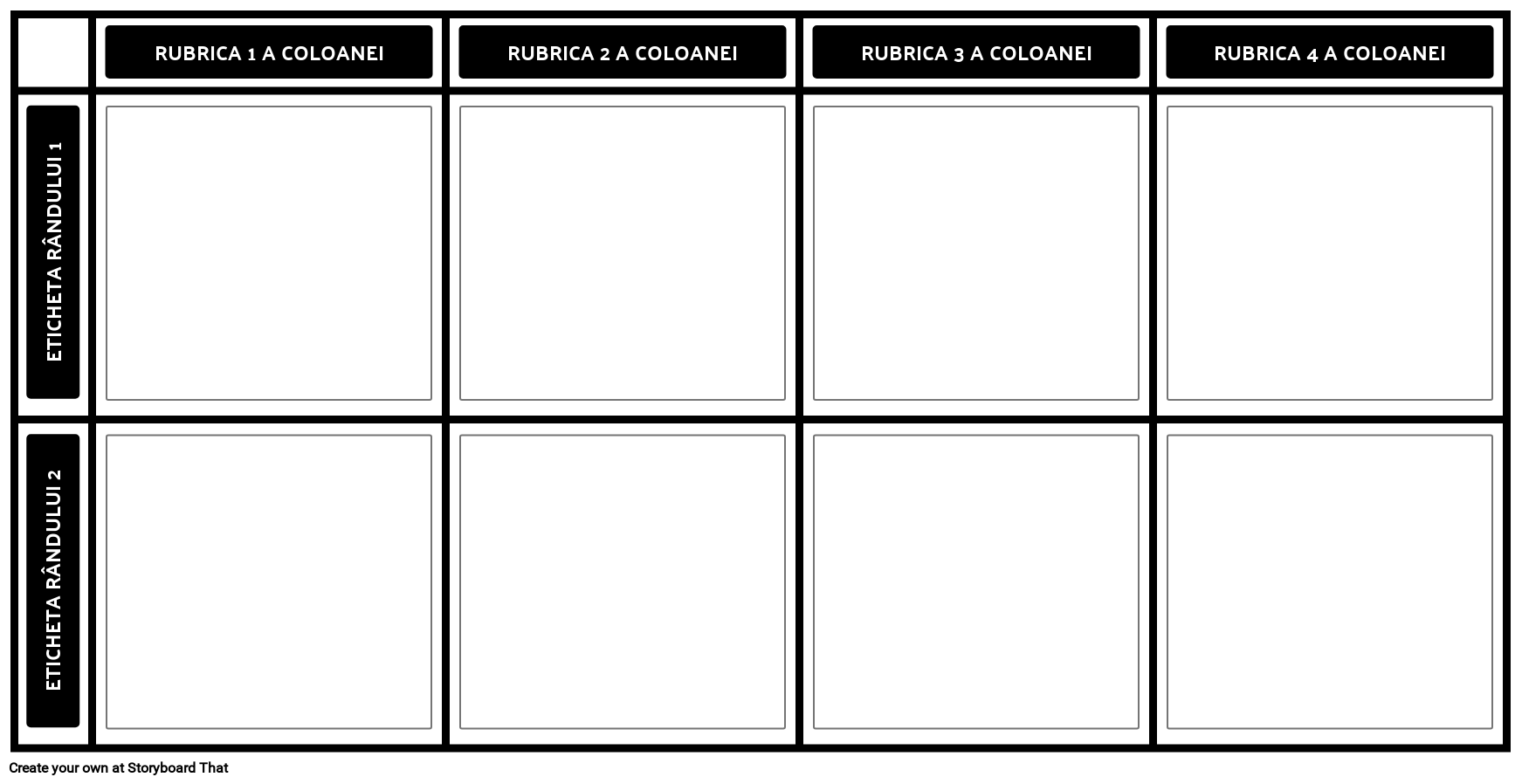 Blank Diagram 2x4 Storyboard Par Ro examples