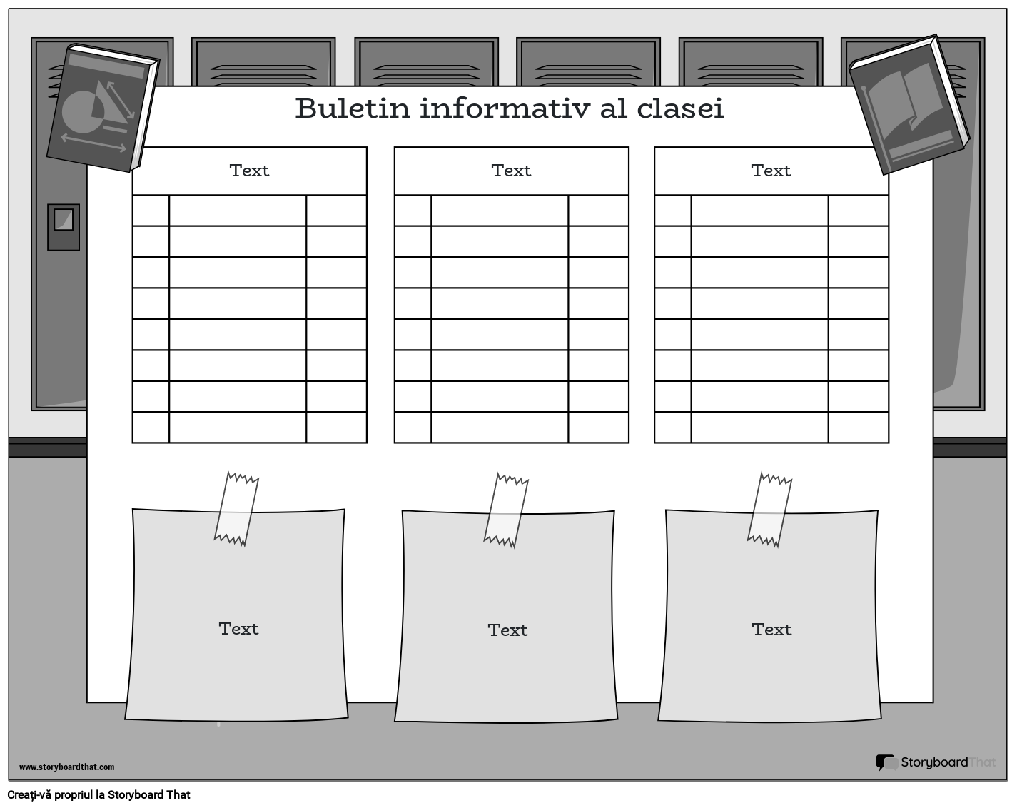 Buletinul Informativ al Clasei 8 Storyboard de ro-examples