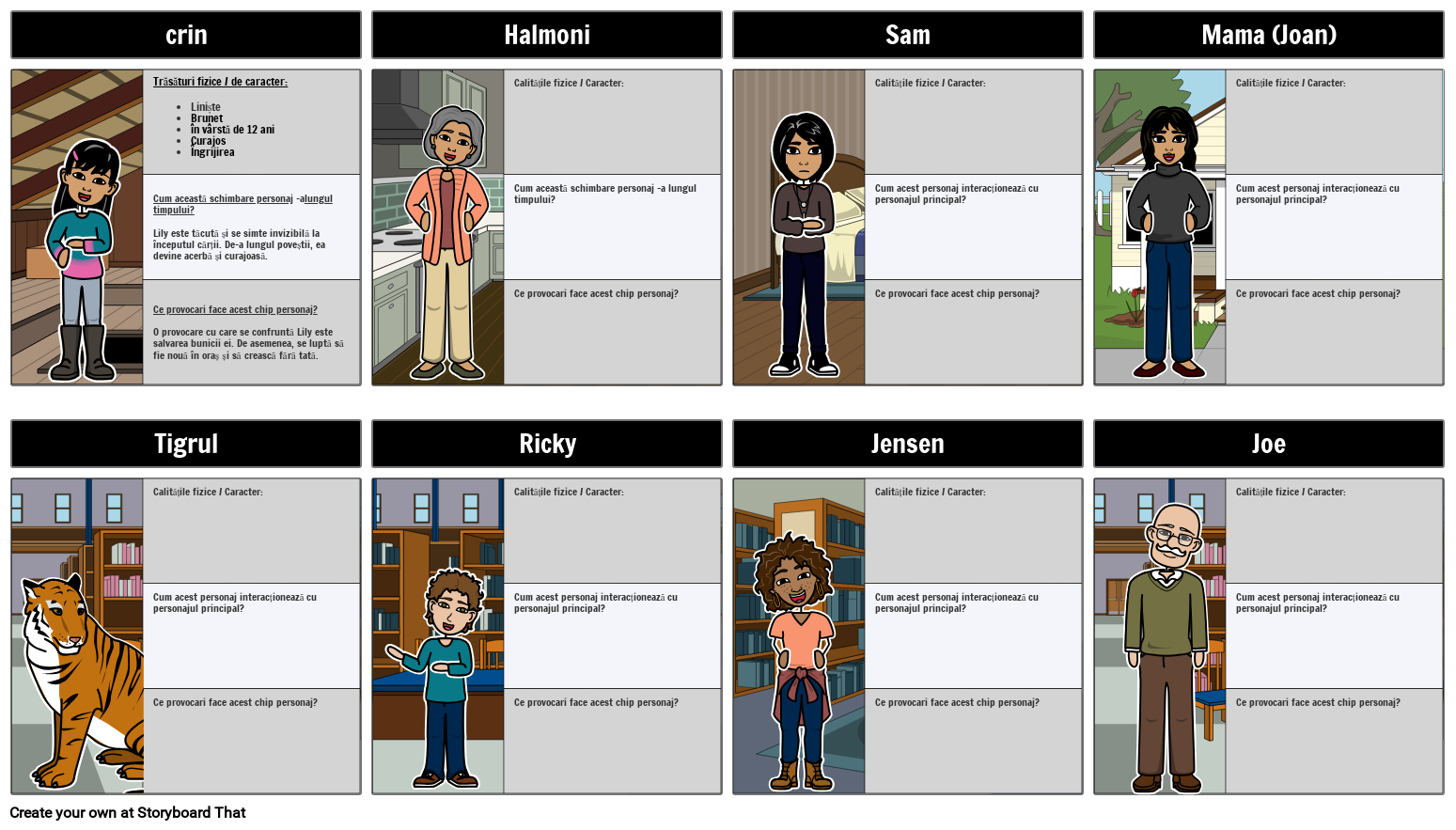 Când Prinzi un Personaj Tiger Storyboard por ro-examples