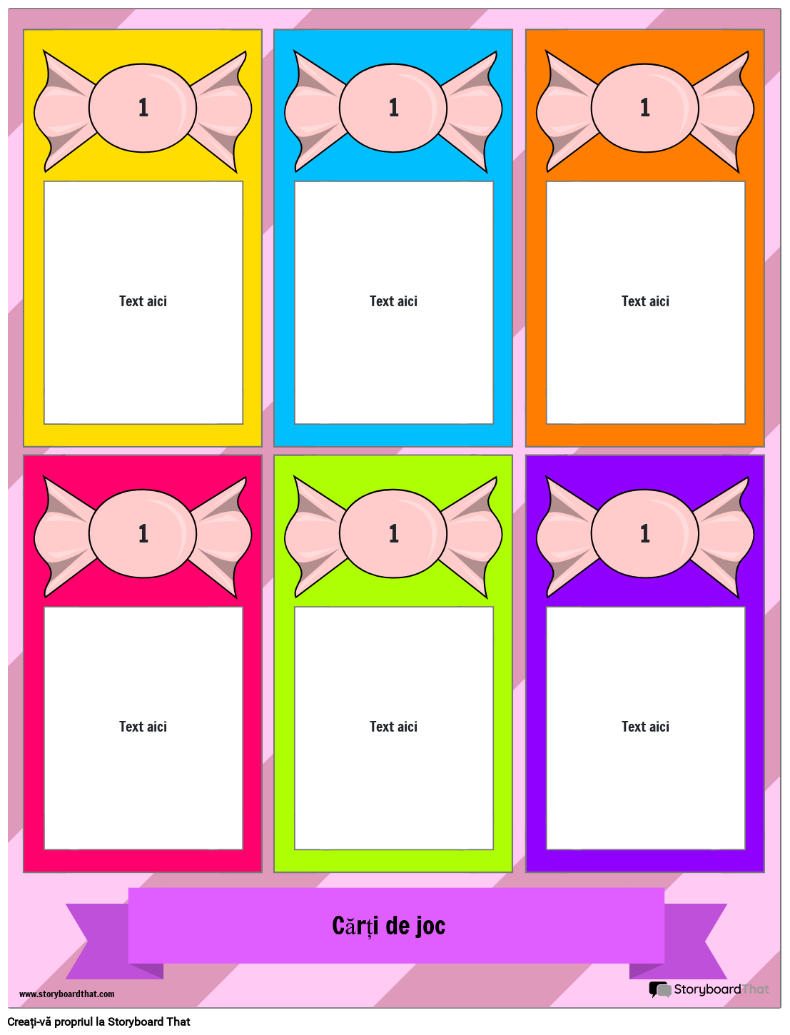 Carte de joc cu Tematică Bomboane Storyboard von ro-examples